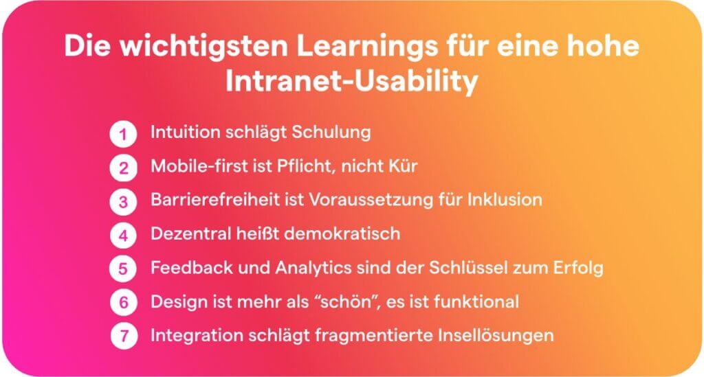 Intranet-Usability in der Praxis: 7 Lessons Learned im Überblick